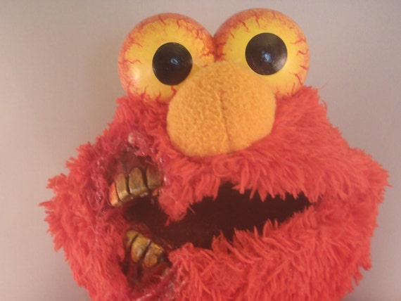 Creepy Cute Talking Zombie Elmo Plush