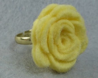 Items similar to Tear Drop Shaped Colorful Felt Ring, Felt Ring, Felt ...