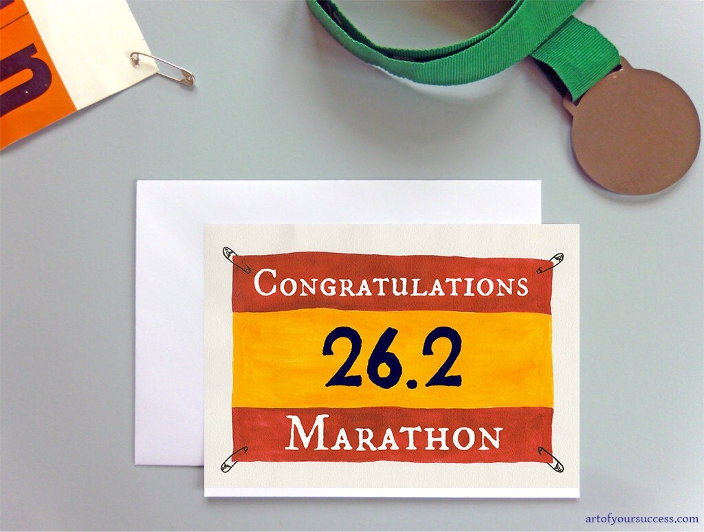Congratulations Marathon card 26.2 Marathon card