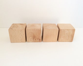 1 3/4 inch 45 cm Unfinished Wood Blocks for wood crafts