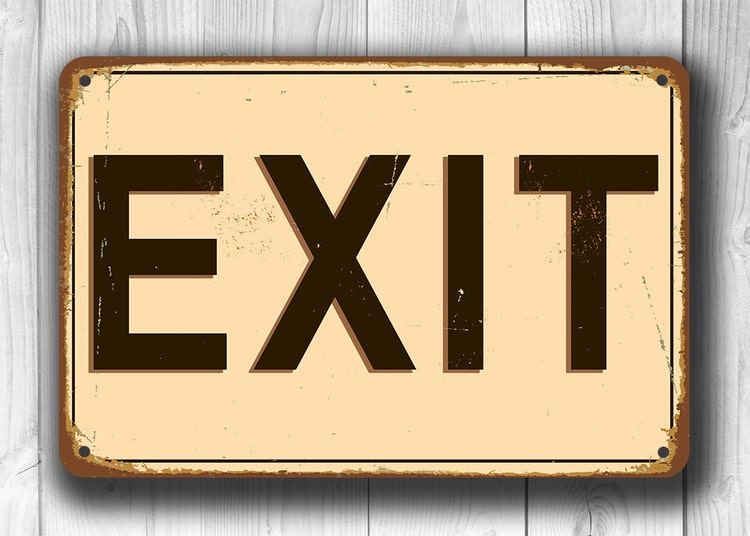 EXIT SIGN Exit Signs Vintage style Exit Sign by ClassicMetalSigns