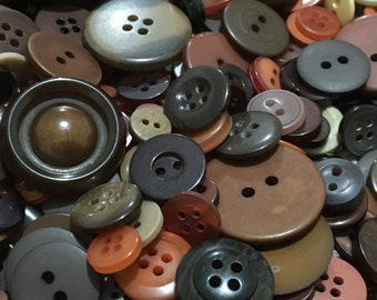 Brown buttons | Etsy