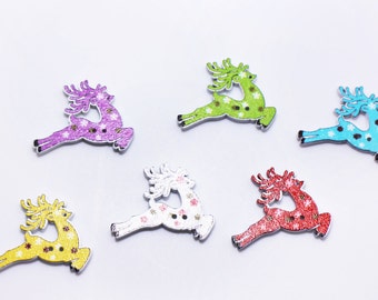 Reindeer button | Etsy