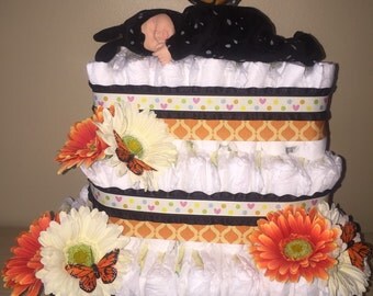 Square diaper cake | Etsy