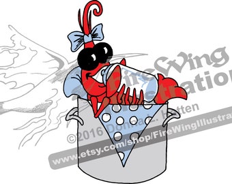 Crawfish clip art | Etsy