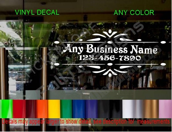 STORE NAME CuStOm Window Decal Business Shop Storefront Vinyl