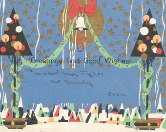 Vintage turntable vinyl record player Christmas by BigGDesigns