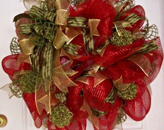 Unique deco mesh bow related items | Etsy