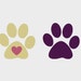 Paw Print Embroidery File in 2 different designs and 5