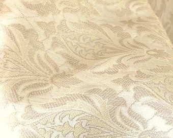 White brocade fabric | Etsy