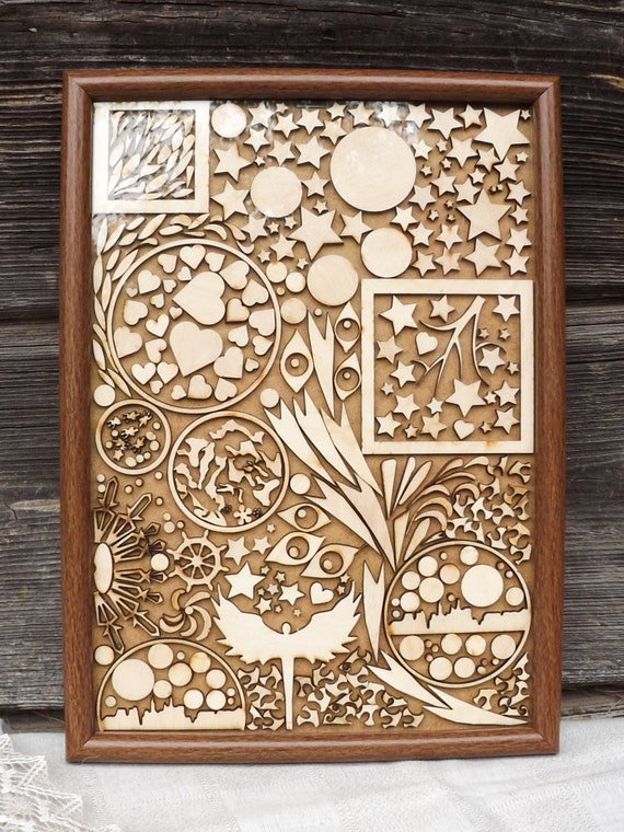 Wood Abstract Art Painting Wood Slices Painting Wall Art