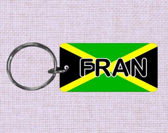 Personalized Barbados Country flag keychain