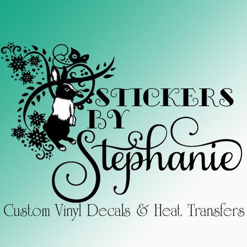 Custom Vinyl Decals & Heat Applied Iron On by StickersbyStephanie