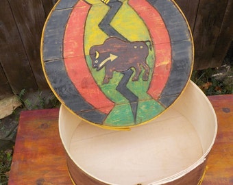 Round wood box | Etsy