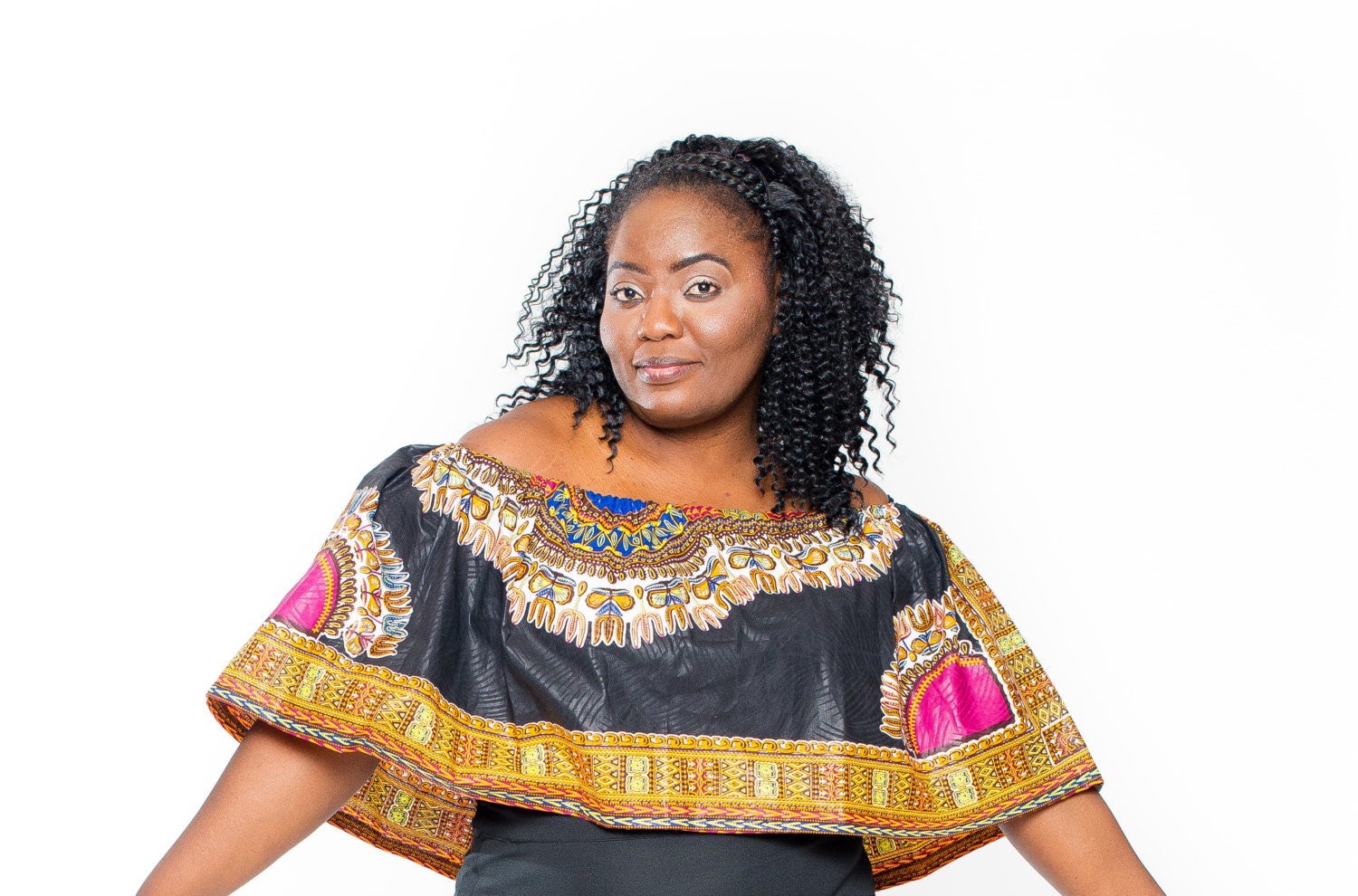 New African Print Dashiki Crop Top Dashiki Off Shoulder Top