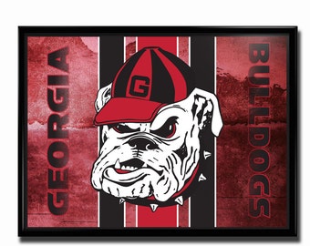 Georgia bulldogs art | Etsy