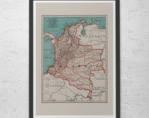 Popular items for colombia map on Etsy