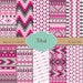 Tribal Digital Paper: Tribal Patterns pink and by Lunabludesign