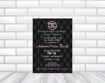 Chanel invitations | Etsy