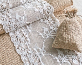 Unique burlap table decor related items | Etsy