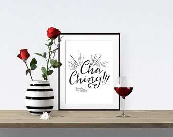 Items similar to Cha-Ching, Clutch, Purse for iPHONE or Samsung Note 4 ...