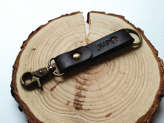 Handmade leather keychain key chains for women by TAleatherworks