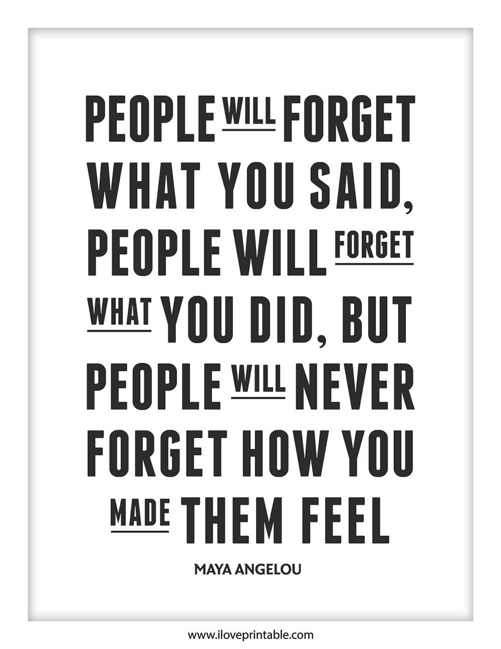 Printable Quote Art Inspirational Print People by ILovePrintable