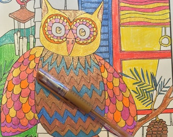 Whimsical coloring | Etsy