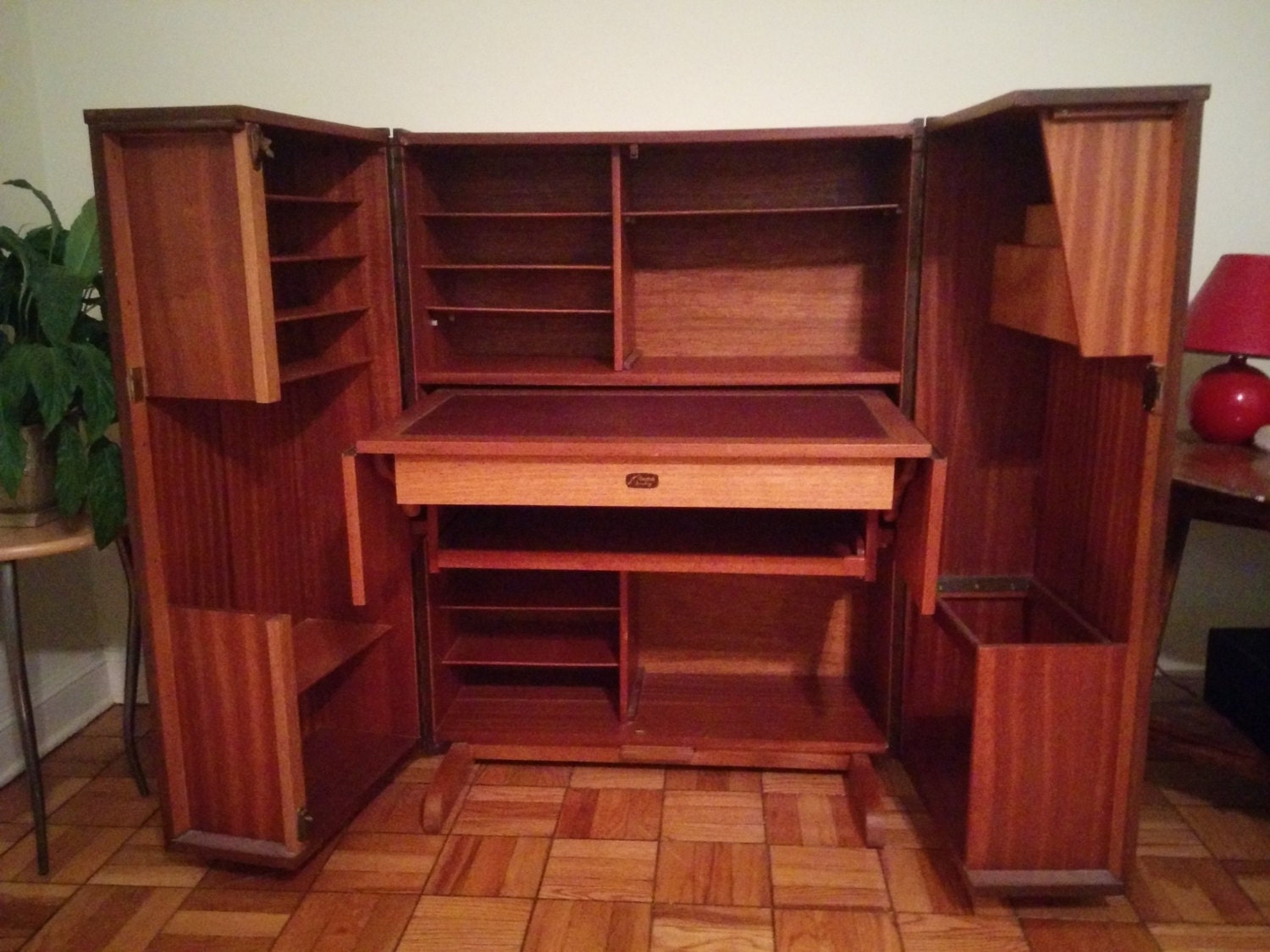 Mid Century Modern Danish Box Fold Away Secretary Desk – Haute Juice