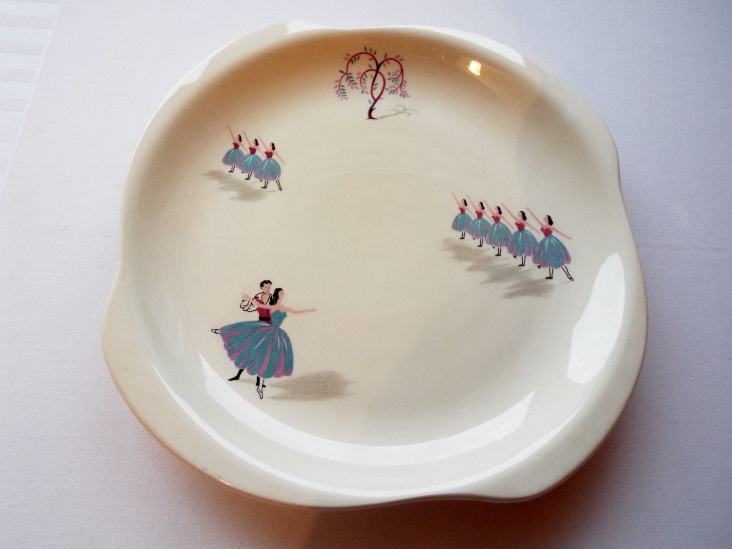 RESERVED FOR LOUISE S. Vintage Ballet by Beswick Cake Plate, 1950s ...