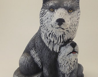 Unique wolf figurine related items | Etsy