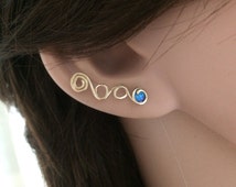 Popular items for ear crawler earrings on Etsy