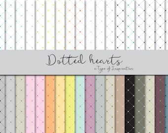 Hearts Digital paper hearts Valentines Day digital paper