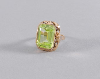 Antique peridot ring | Etsy
