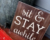 Stay awhile | Etsy
