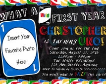 Unique uno invitation related items | Etsy