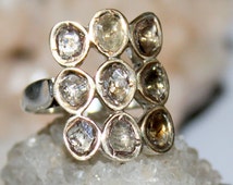 Unique diamond slice ring related items | Etsy