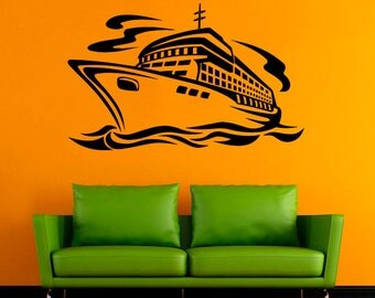 sailboat wall decal boat 3D window boat wall decal for home