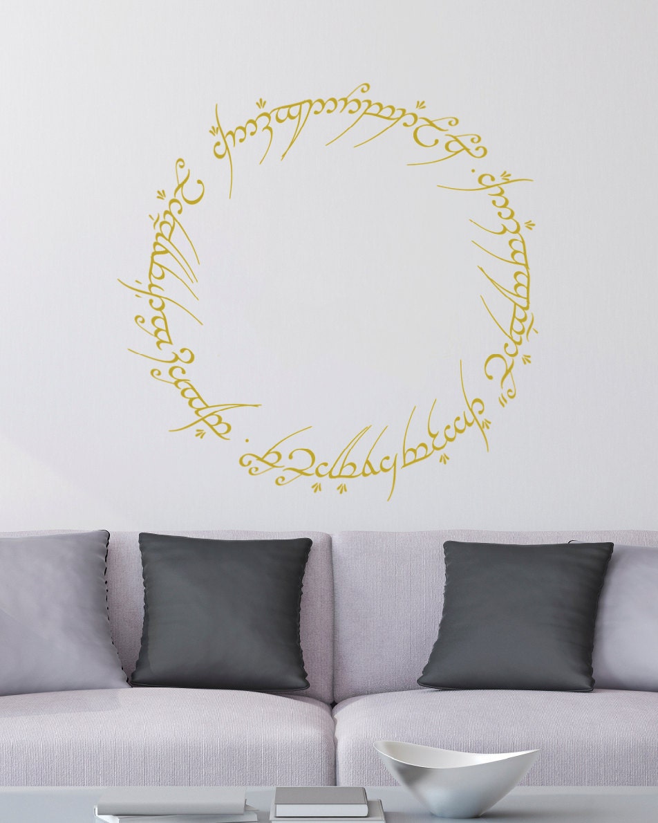 Lord of the Rings Inscription on the One Ring Wall Decal