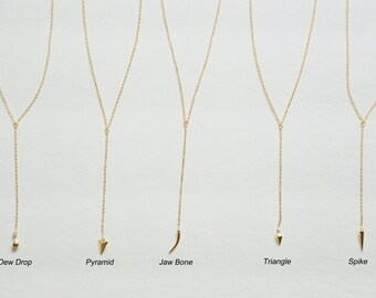 Y shaped necklace | Etsy