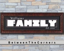 Popular items for last name framed on Etsy