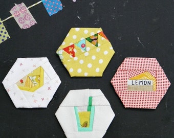 Travel bag a paper piecing pattern by TinyToffeeDesigns on Etsy