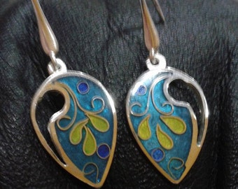 silver jewelrysterling silver hot enamel pendant by tsio55 on Etsy