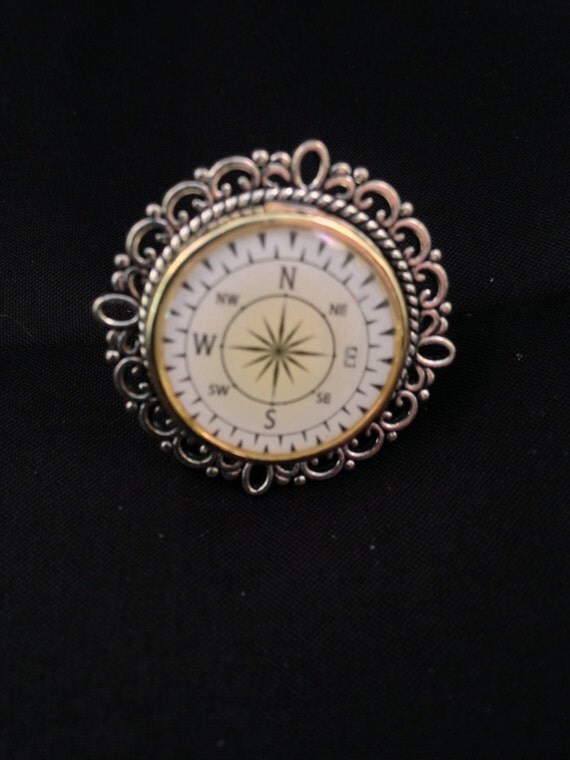 Compass Ring By Dreamingsteam On Etsy