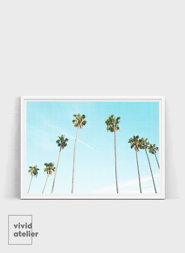 Tropical Print Palm Print Palm Poster Palm Tree by VividAtelier