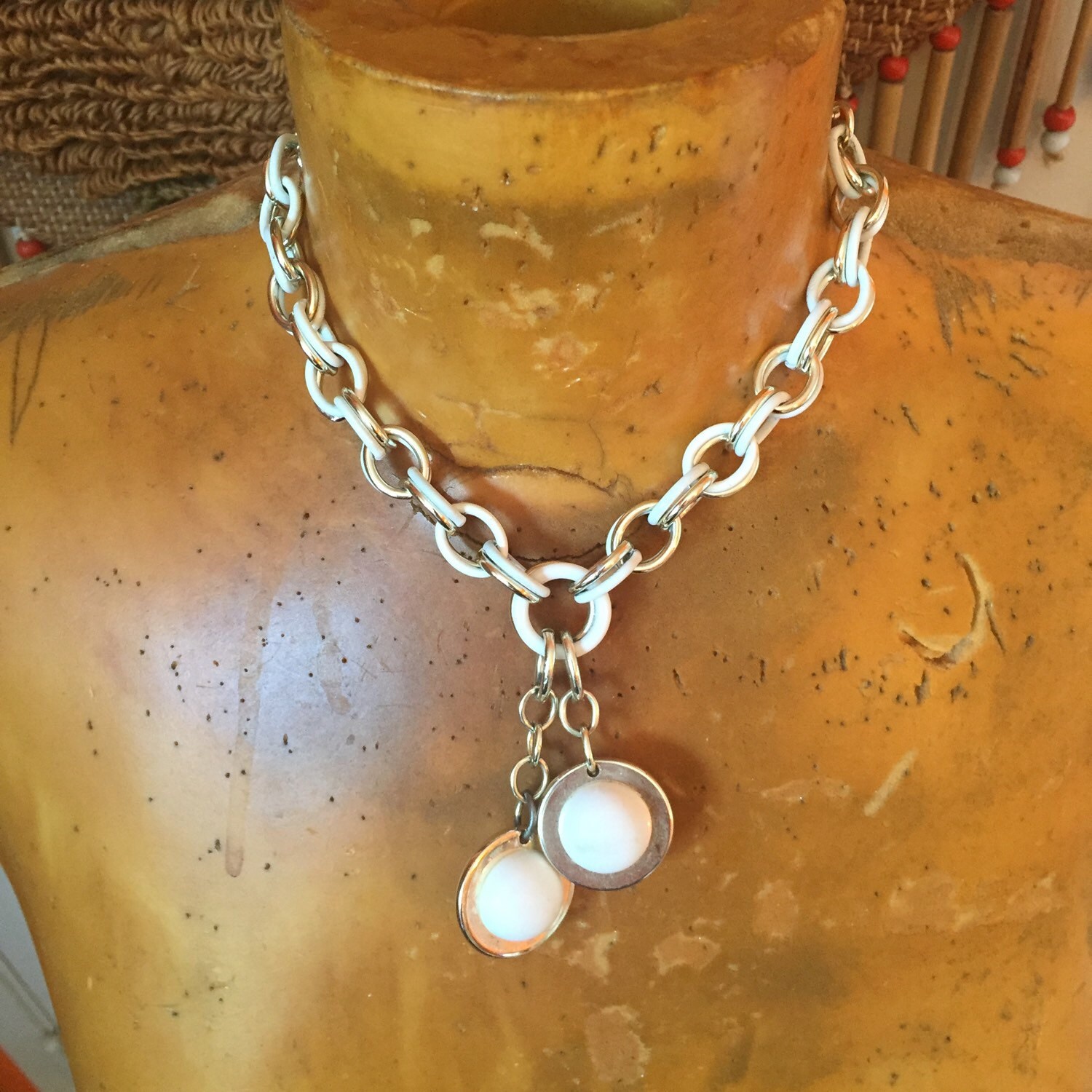 MOD Necklace // 60s Jewelry // Geometric // Pop Art // Op Art