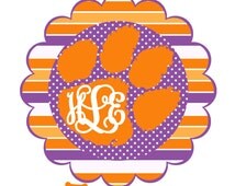Popular items for clemson monogram on Etsy