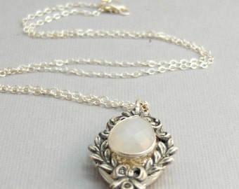 Moonstone locket | Etsy