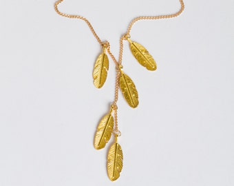 Art Deco Gold Layered Necklace Minimalist multi strand