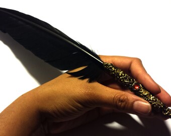 Griffin Quill Deluxe Ballpoint Feather Writing Pen by LiselleMade